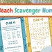 Beach Scavenger Hunt With Clues & Ciphers (PDF Download) - Etsy
