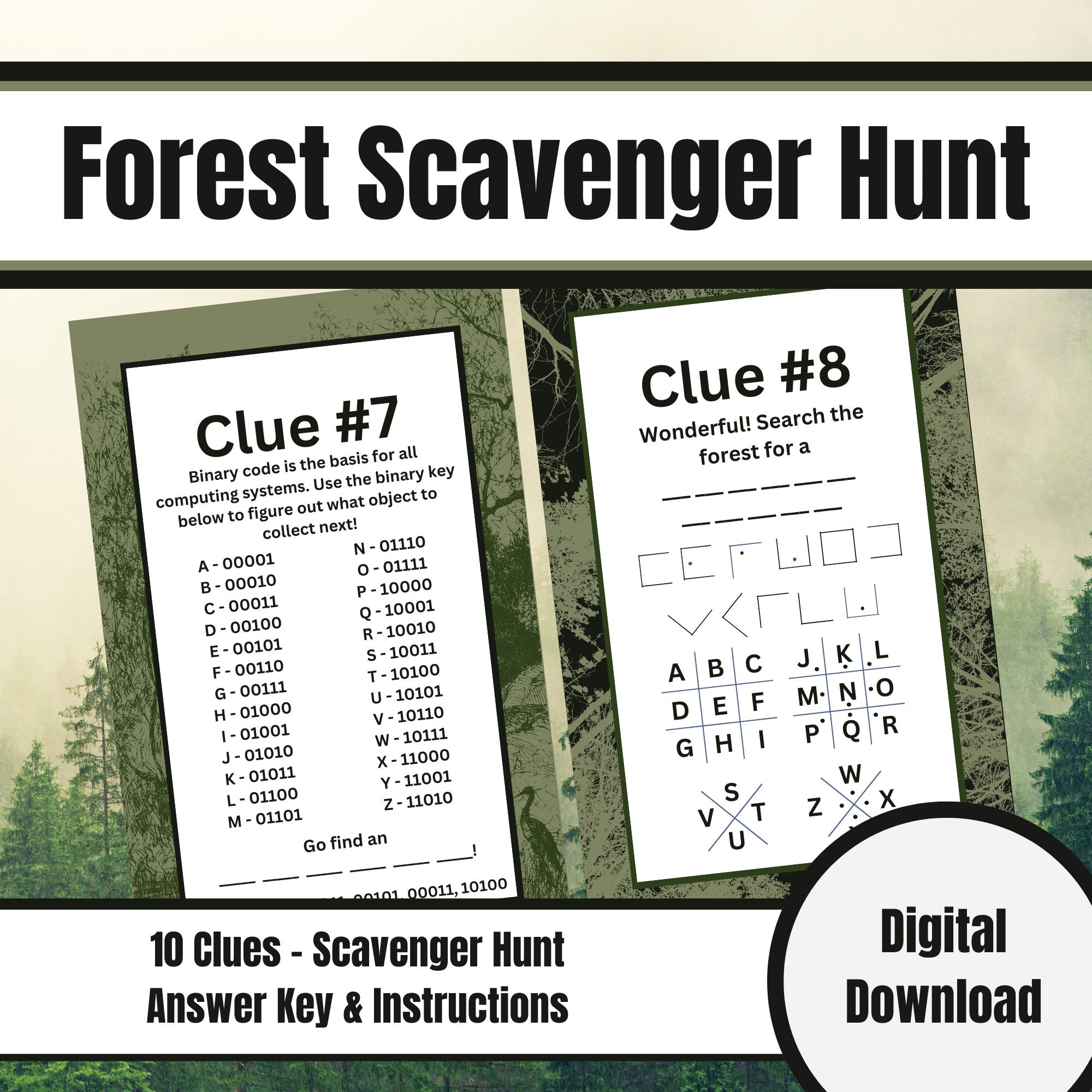 Summer Forest Scavenger Hunt: Outdoor STEM Activity (printable PDF) - Etsy