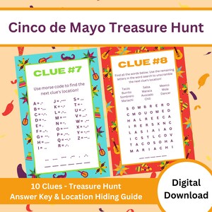 Cinco De Mayo Treasure Hunt for Older Kids - Cinco De Mayo Scavenger ...