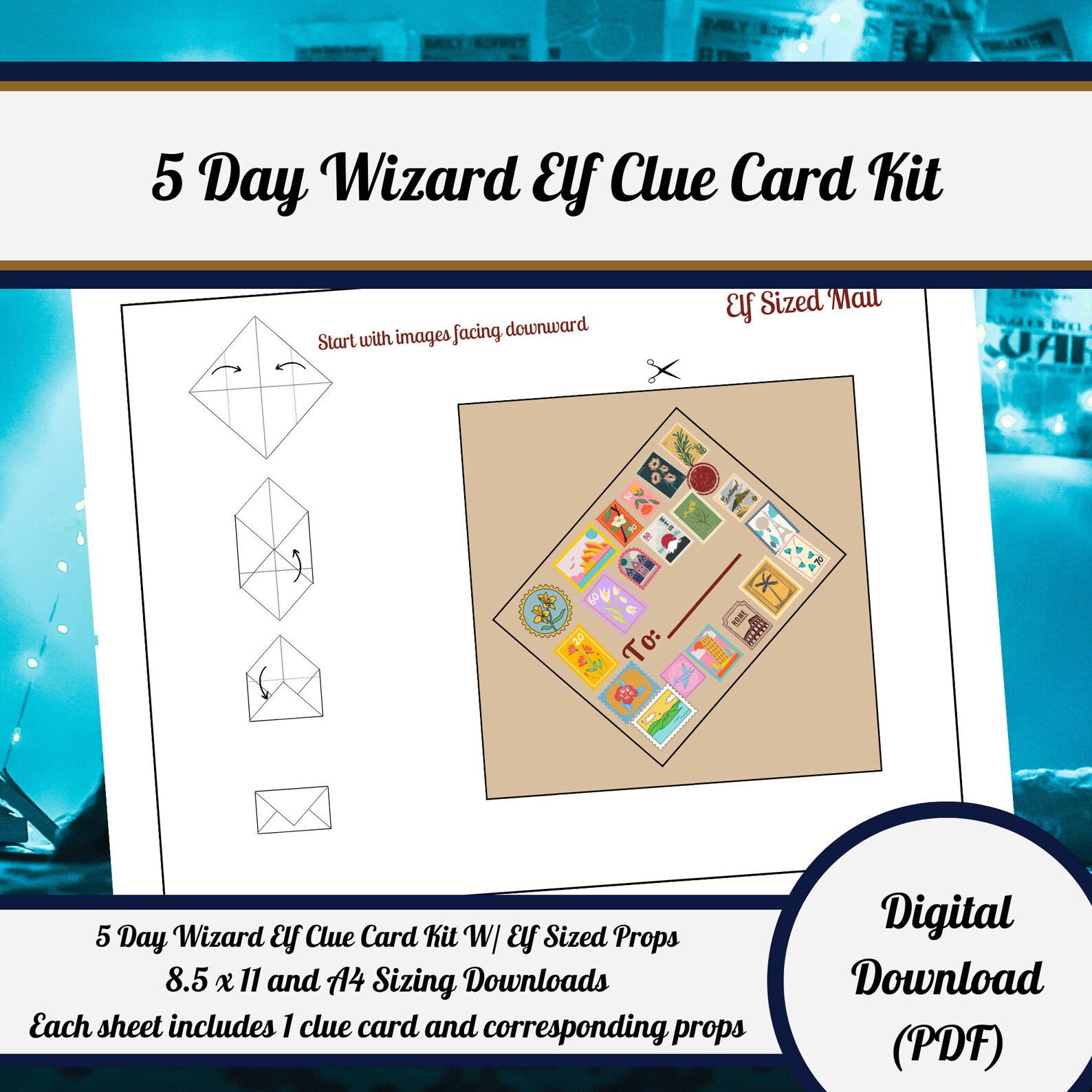 Wizard Elf Puzzles and Props - 5 Day Sample Elf Kit - Printable ...