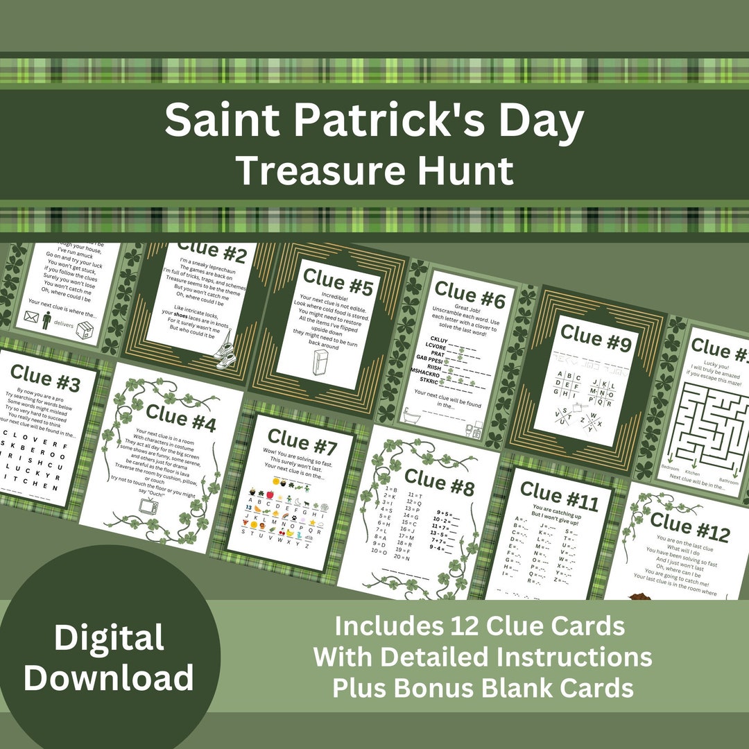 St. Patrick's Day Treasure Hunt | St. Patrick's Activity for Kids ...