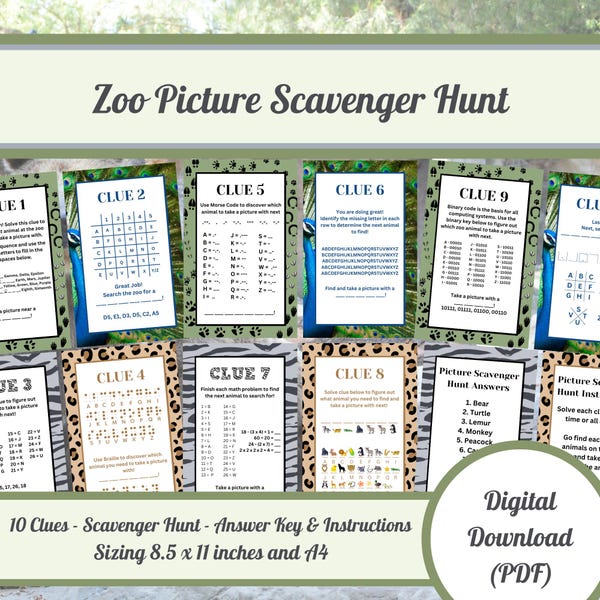 Zoo Activities for Adults - Etsy