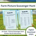 Farm Picture Scavenger Hunt With Clues and Ciphers - STEM Printable ...