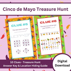 Cinco De Mayo Treasure Hunt for Older Kids - Cinco De Mayo Scavenger ...