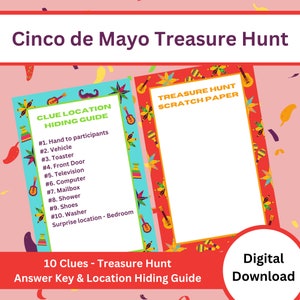 Cinco De Mayo Treasure Hunt for Older Kids - Cinco De Mayo Scavenger ...