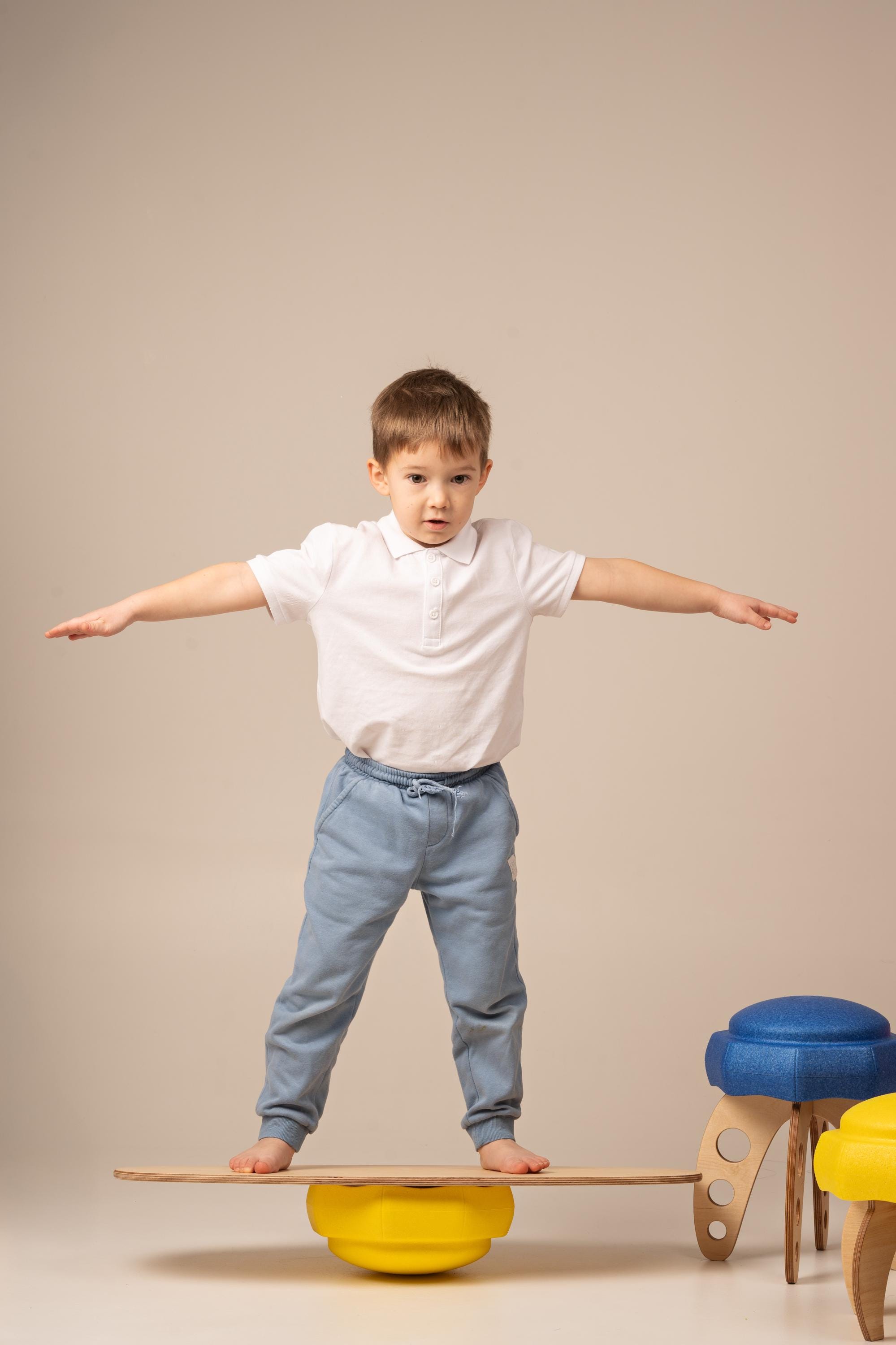 Wooden Balance Board, Wobble Board for Stackable Stones, Balance ...