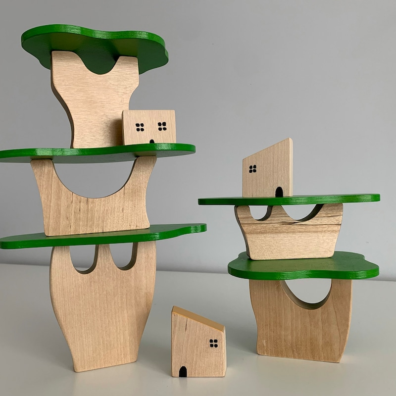 Wooden Balance Block Toys - Etsy