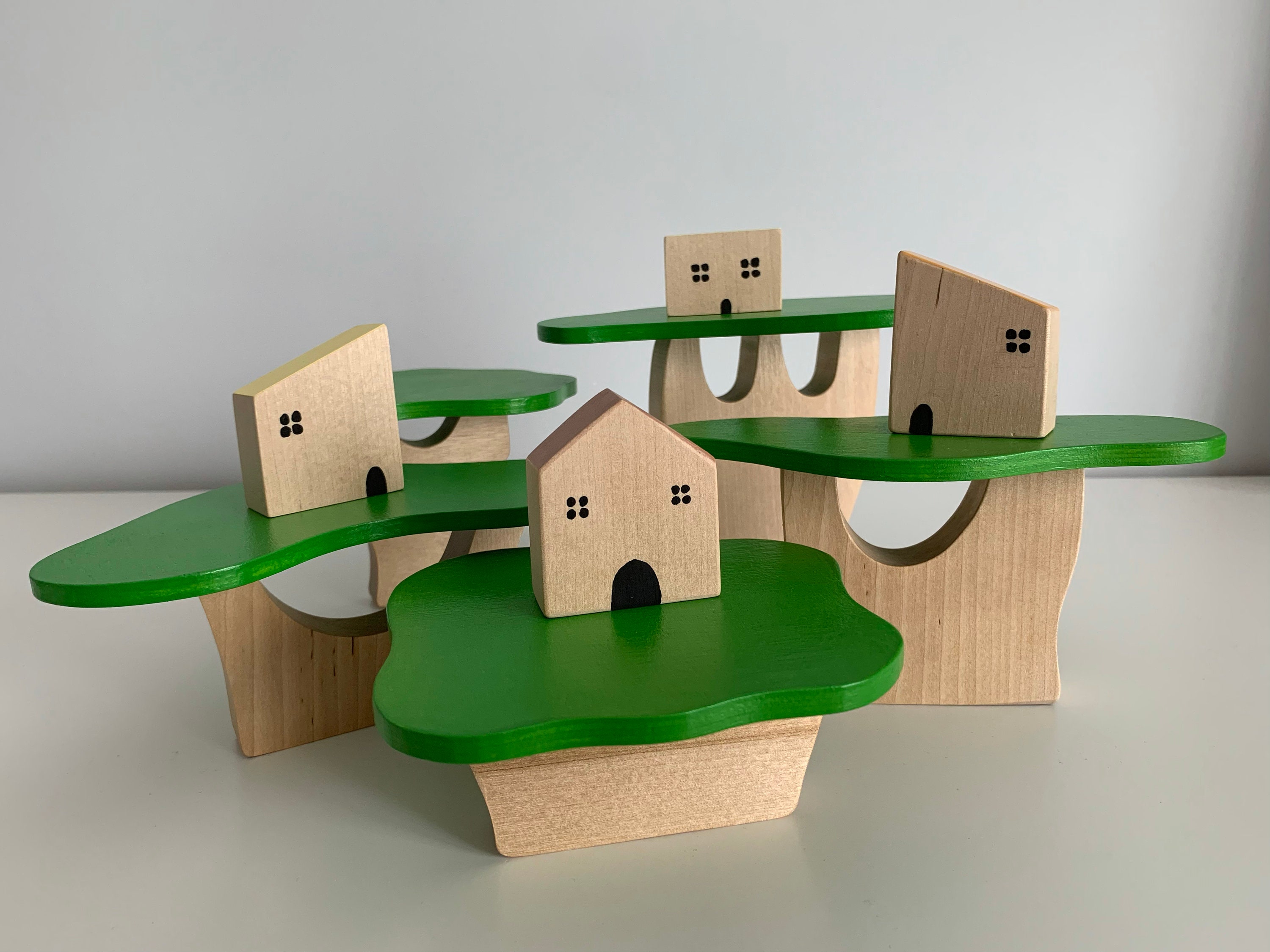 Wooden Block Tower, Montessori Blocks, Wooden Building Blocks, Natural ...