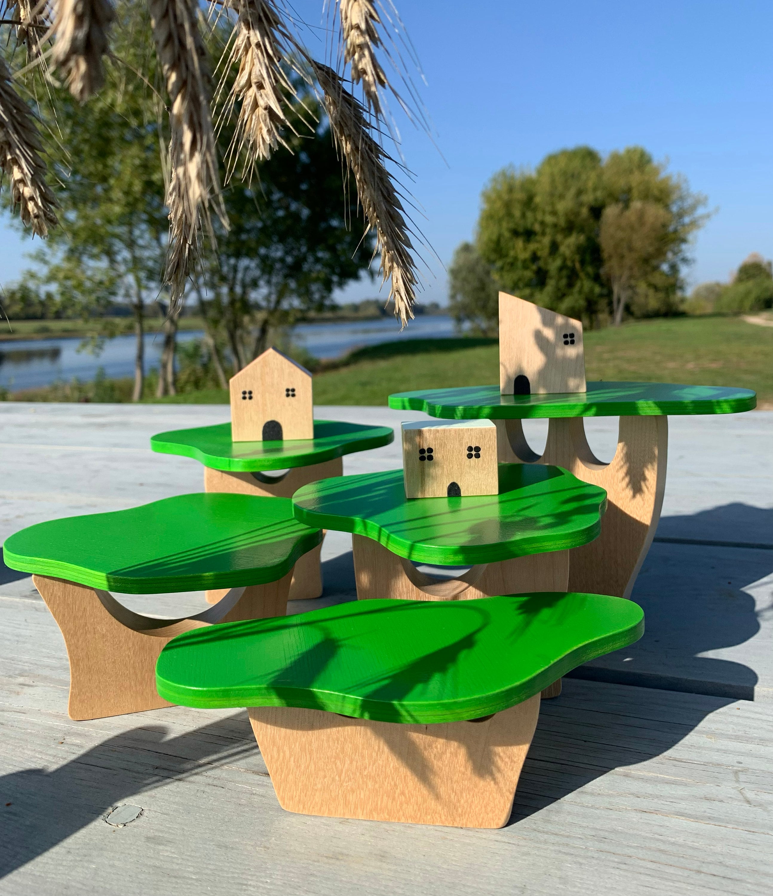 Wooden Block Tower, Montessori Blocks, Wooden Building Blocks, Natural ...