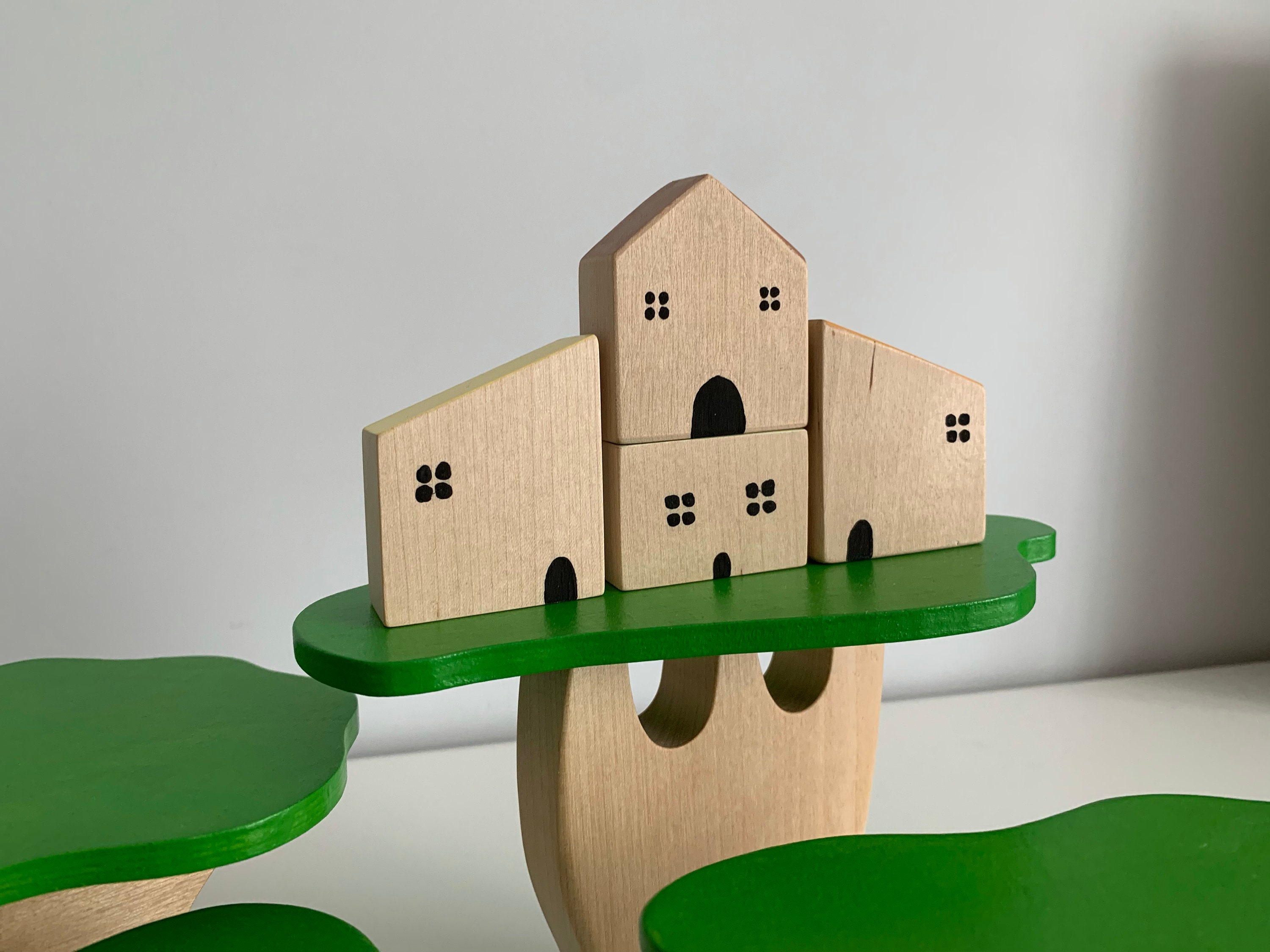 Wooden Block Tower, Montessori Blocks, Wooden Building Blocks, Natural ...