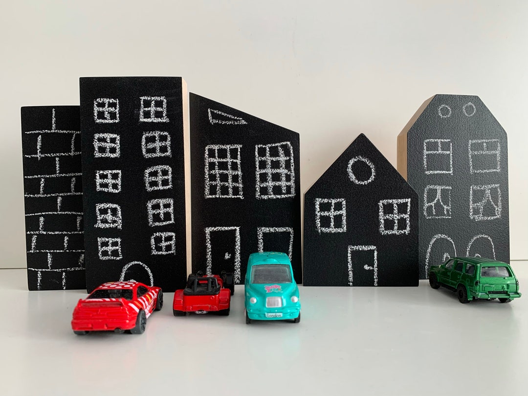 Learning Toys, Chalkboard Blocks, Wooden Toys for Toddler, Building ...