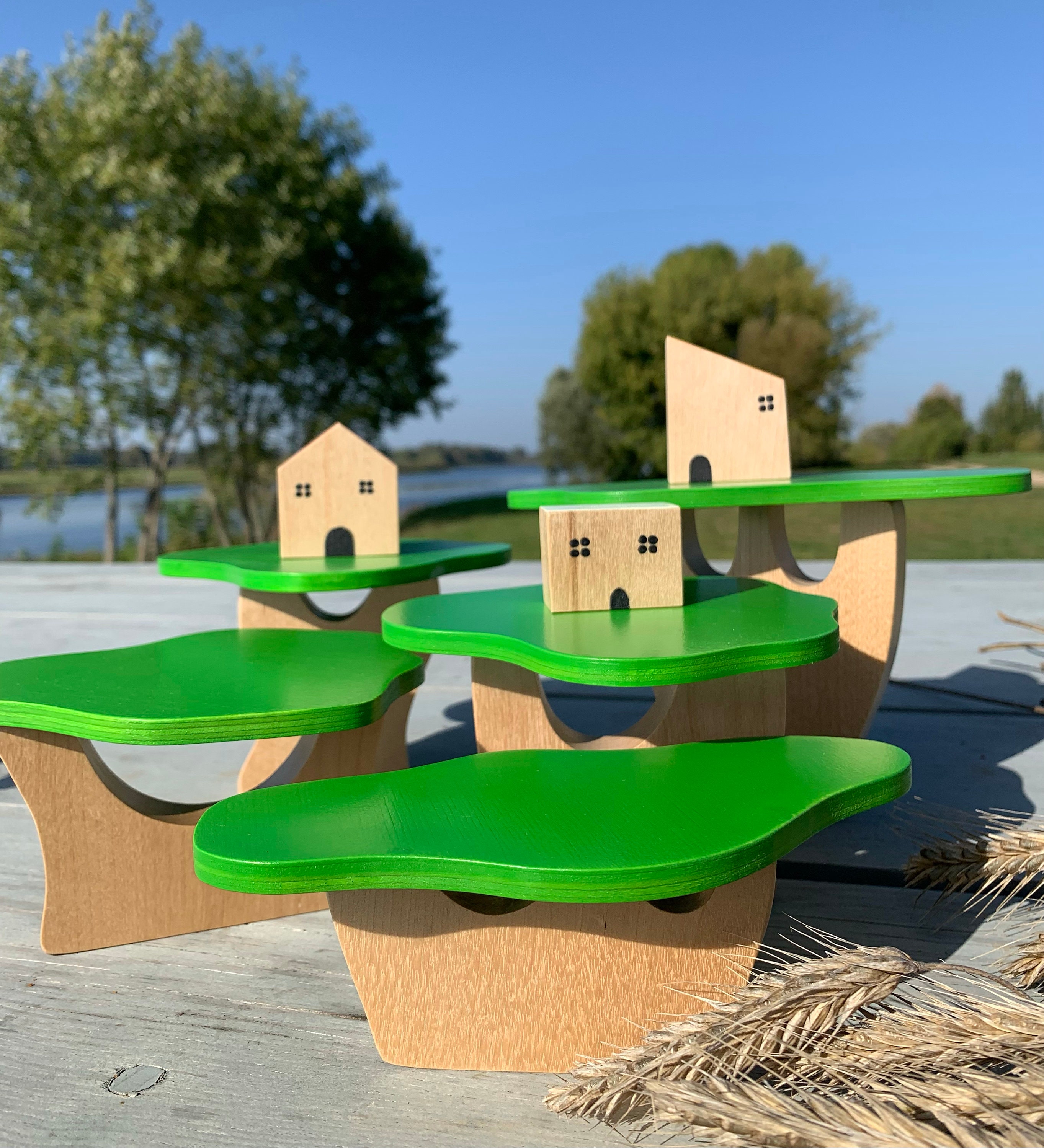 Wooden Block Tower, Montessori Blocks, Wooden Building Blocks, Natural ...