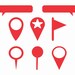 Map Pin SVG Bundle: Travel Location Markers, Cricut & Silhouette Cut ...