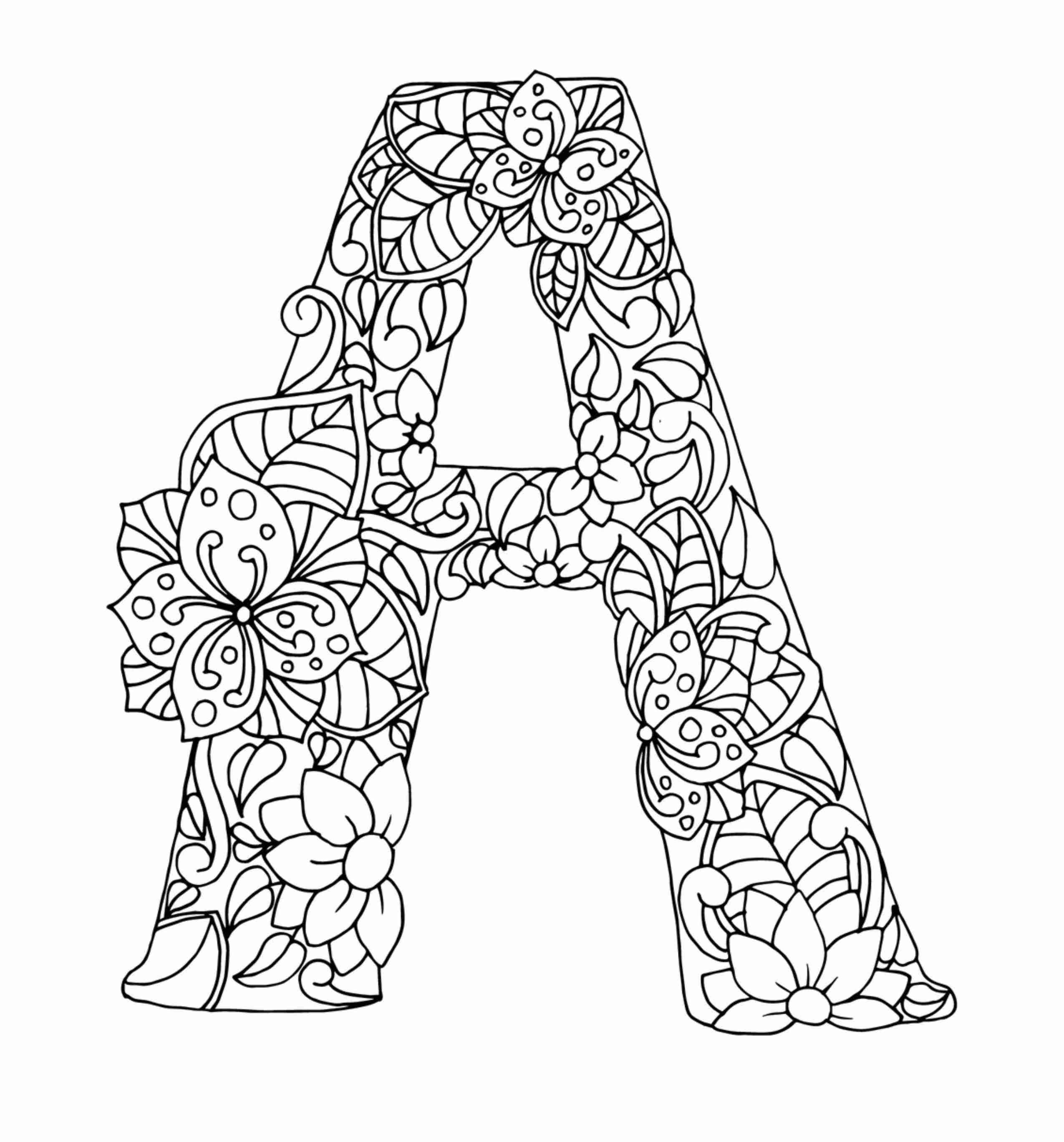 Floral Alphabet Coloring Pages: A-Z Printable Letter Art (PDF) - Etsy