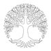 Tree of Life Outline SVG Vector Art Cricut Silhouette Cut Files Wall ...