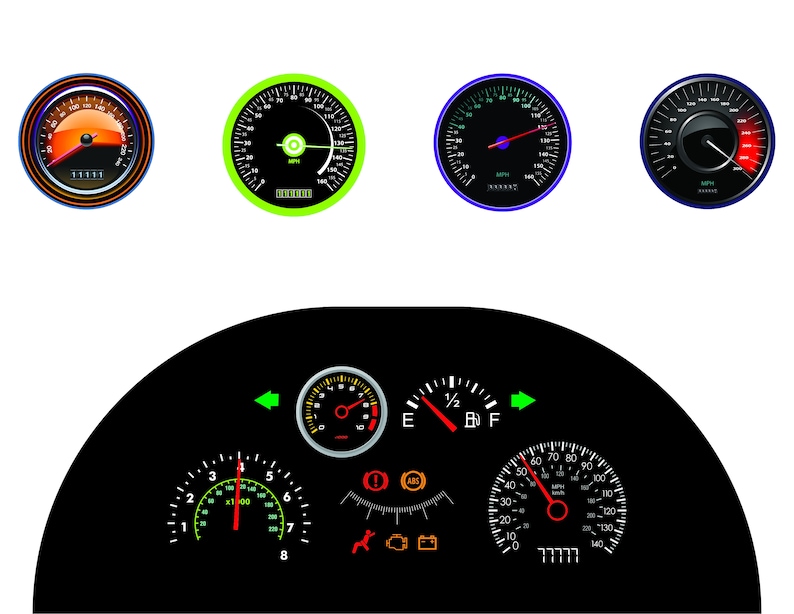 Car Speedometer PNG Bundle: Racing Gauge Graphics (digital Download) - Etsy