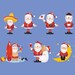 Santa Claus SVG Bundle: Christmas Vector Clipart (commercial Use ...