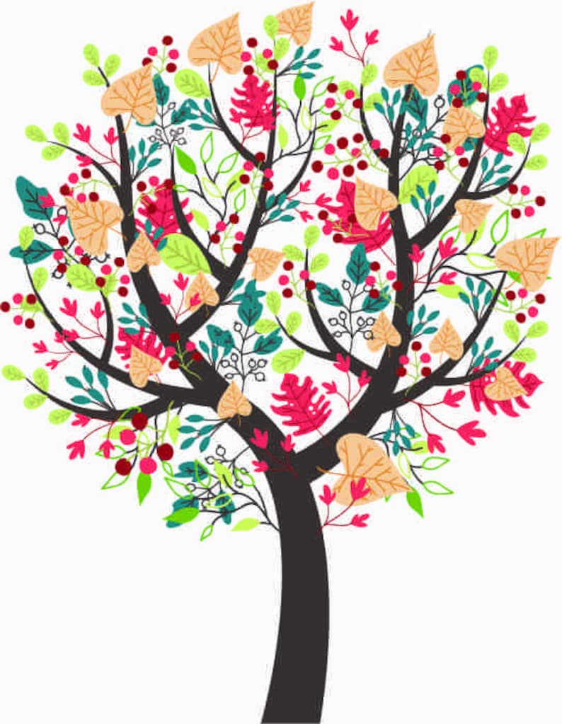 Tree SVG Bundle: 9 Colorful Tree of Life Designs (digital Download) - Etsy