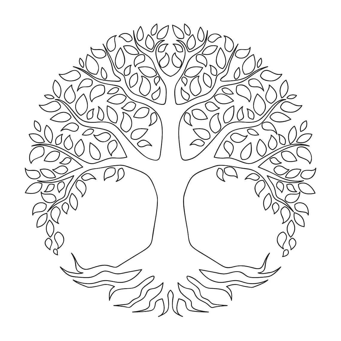 Tree of Life Outline SVG: Vector Cut Files (instant Download) - Etsy