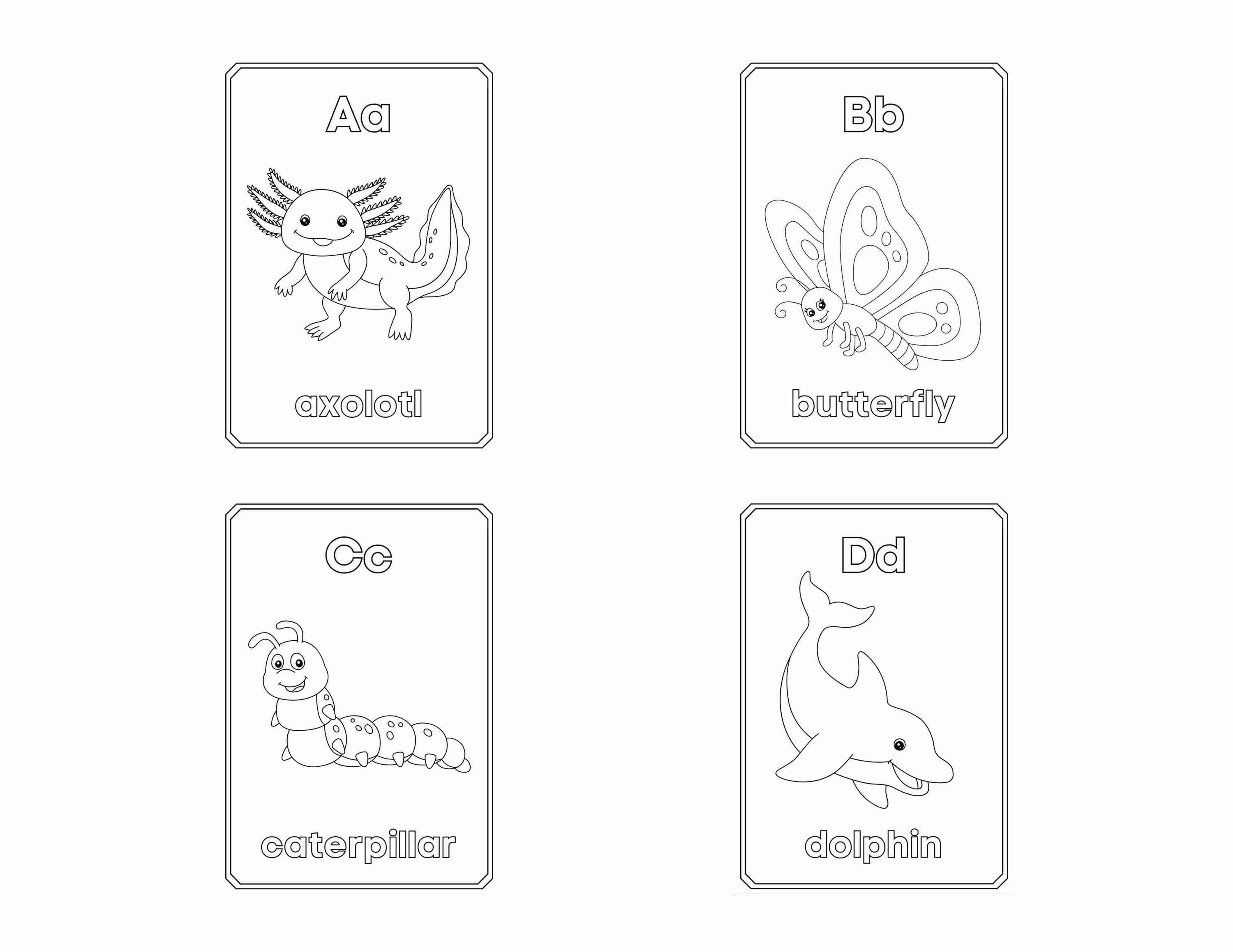 Alphabet Coloring Pages: A-Z Printable Preschool Activity (PDF) - Etsy