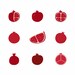 Pomegranate Vector Art: 9 High-res Designs (SVG, PNG, PDF) (instant ...