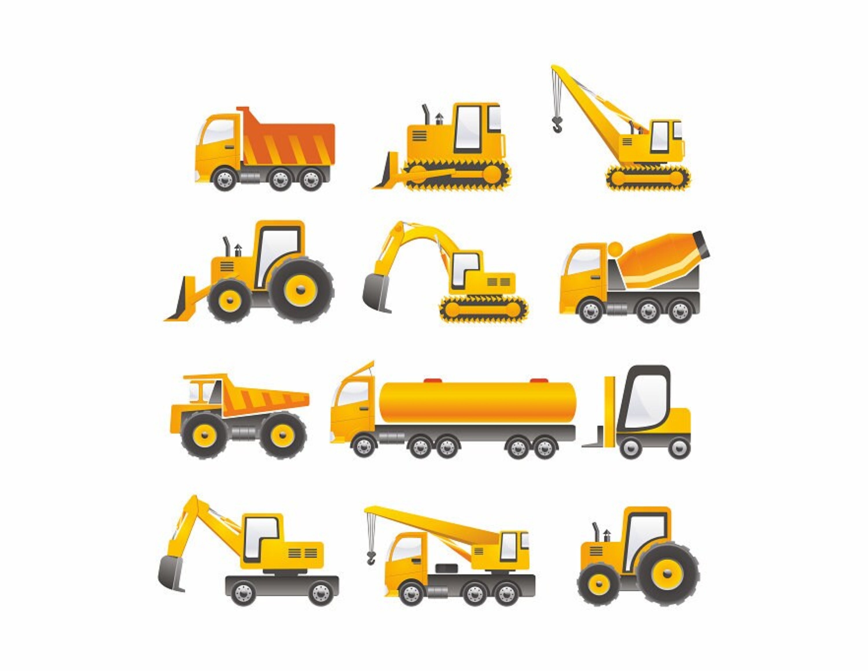 Construction SVG Bundle | Truck Clipart, Excavator, Dump Truck SVG ...