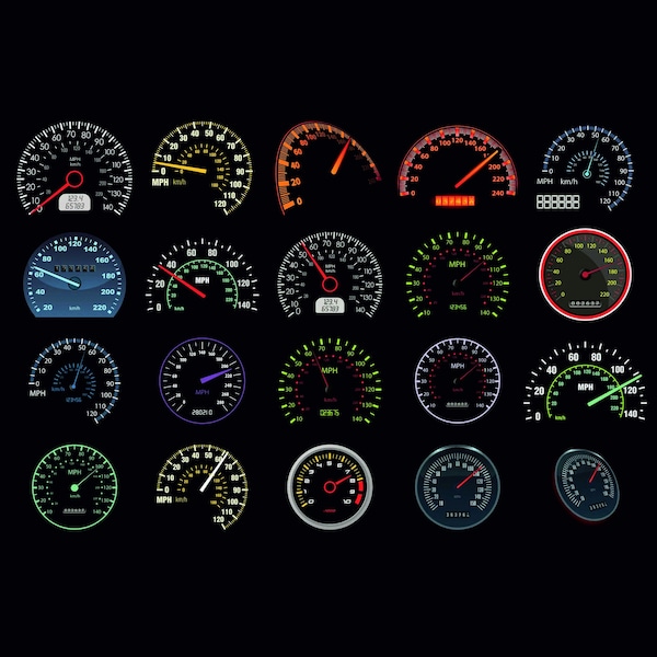 Speedometer SVG, Speedometer Silhouette, Speedometer SVG Bundle ...