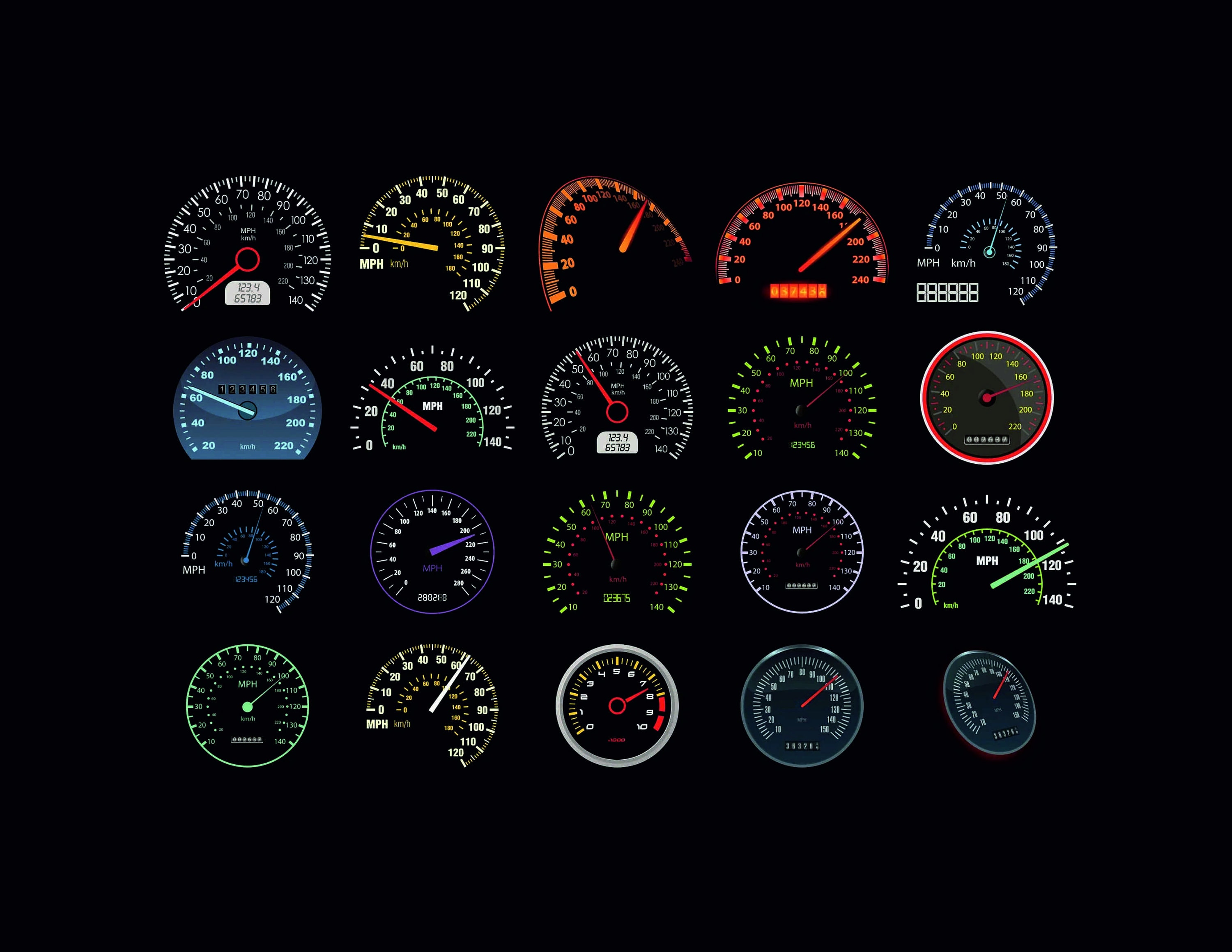 Car Speedometer SVG Bundle: Racing Gauge Cut Files (digital Download ...