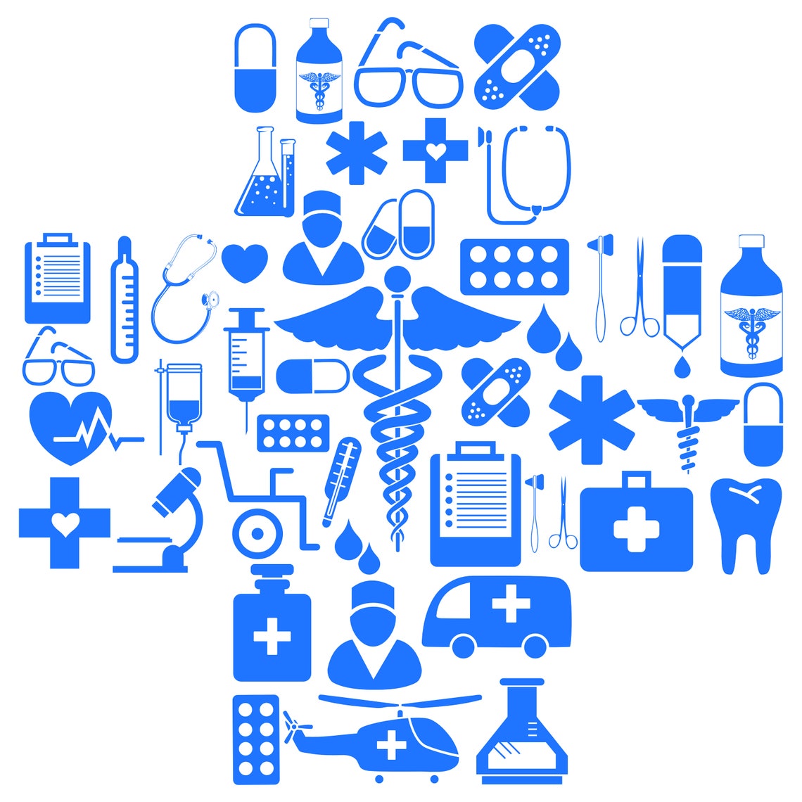 Medical SVG Clip Art Bundle Pack, SVG PNG Pdf Cdr, Instant Digital ...