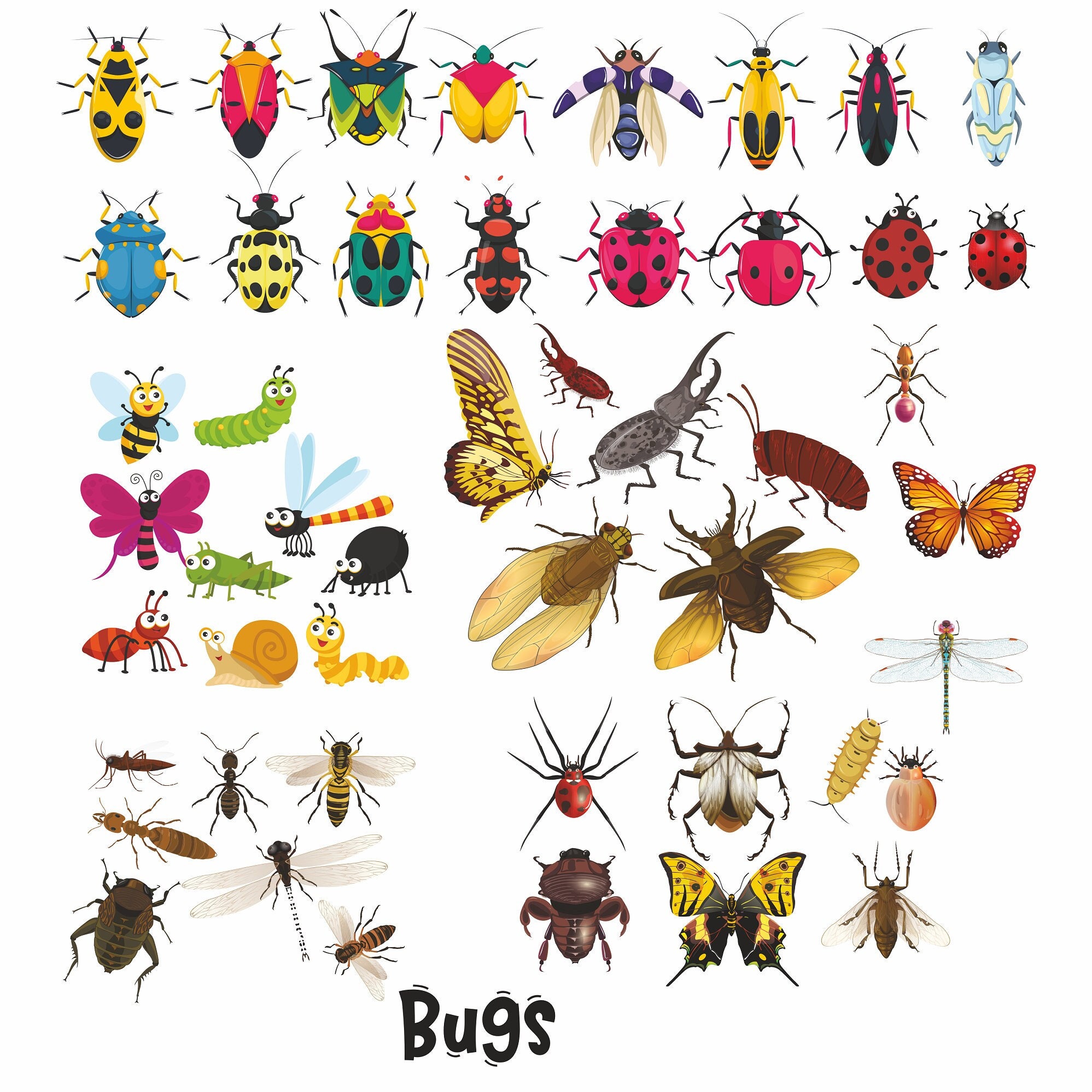 Insects SVG Bundle | Bugs Cut Files for Cricut & Silhouette | Bee ...