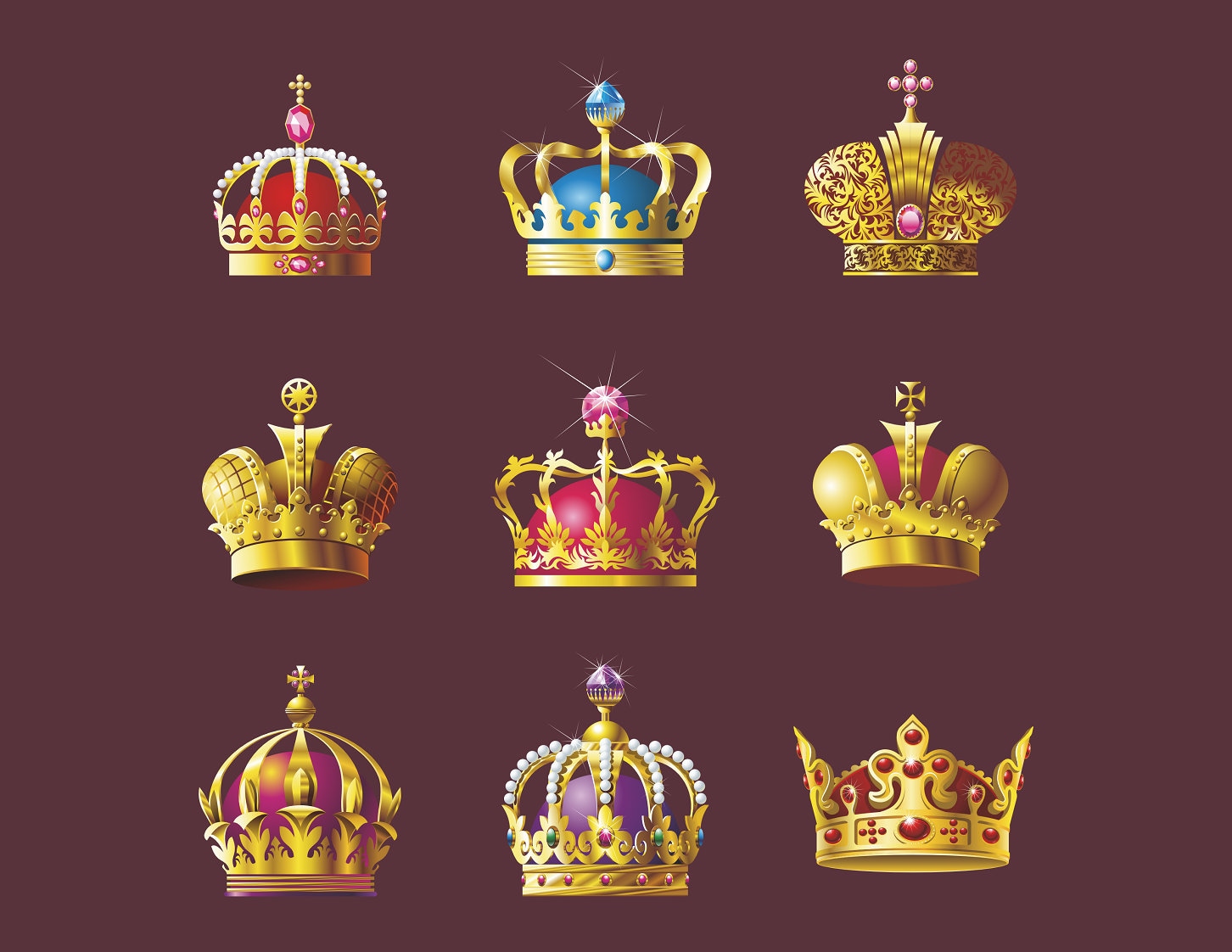 Crown Svg Bundle Queen King Crown Clipart Royal Crown Cut Files