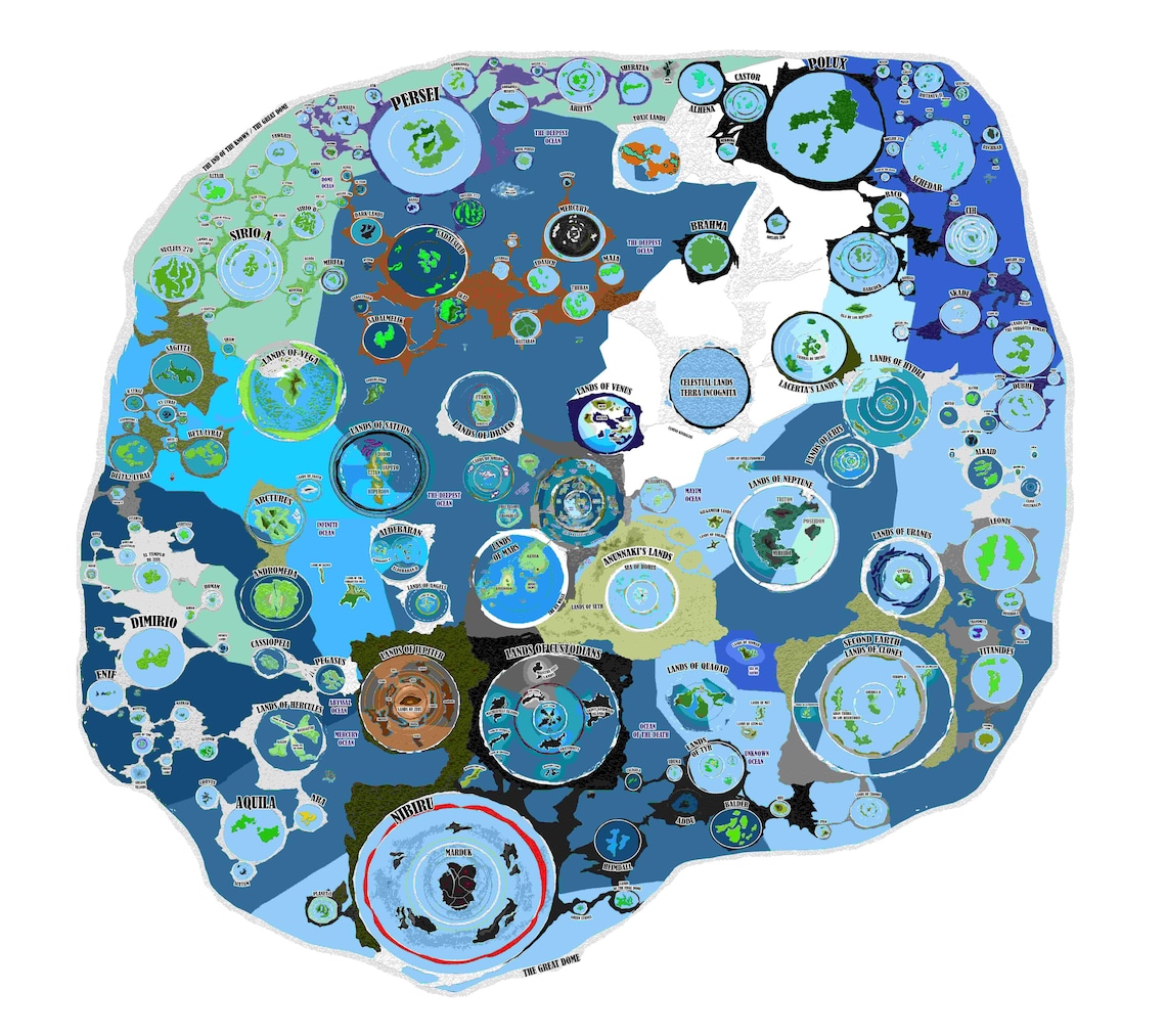 Terra Infinita Flat Earth Map, High-resolution PNG Digital Download ...