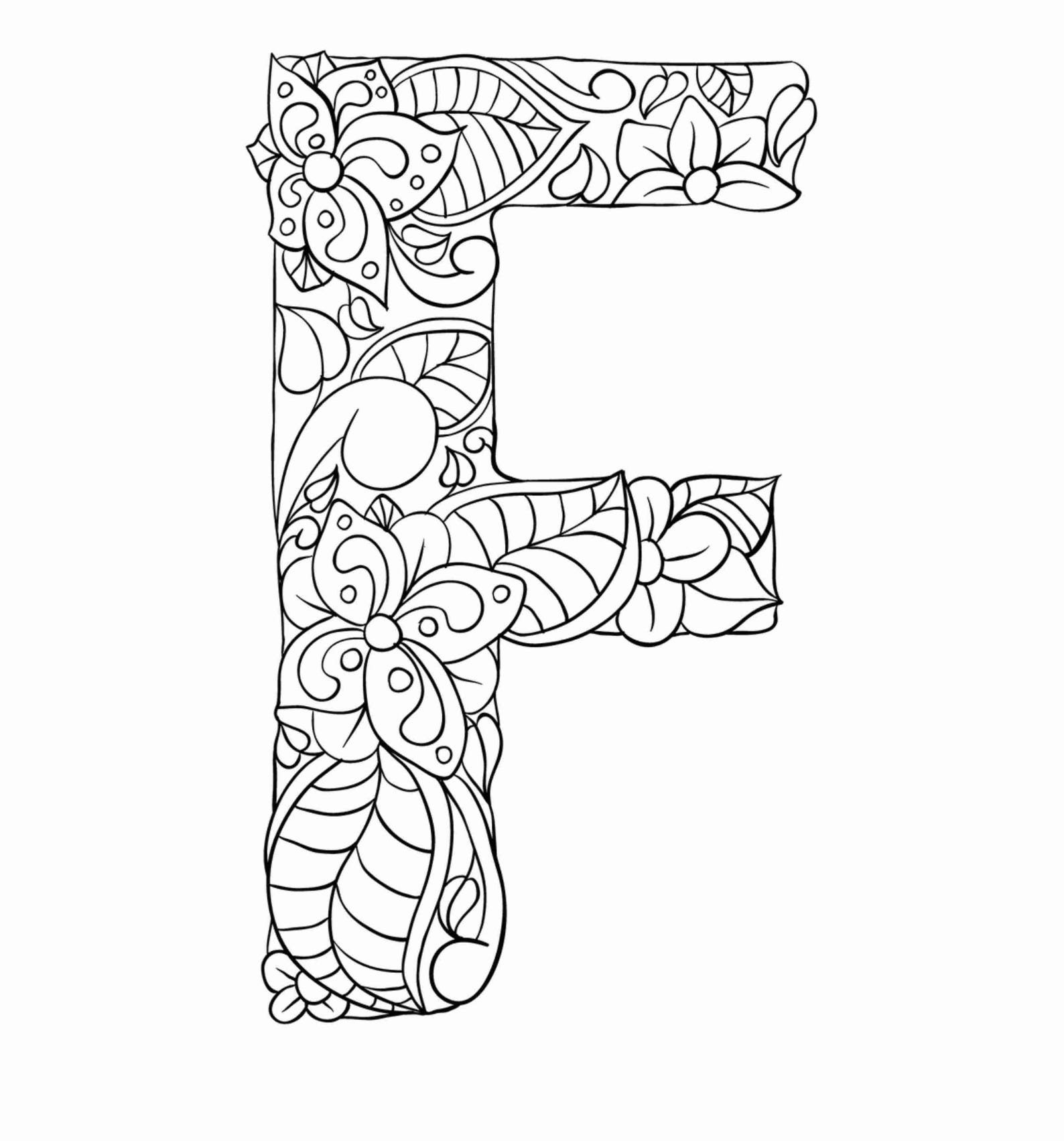 Floral Alphabet Coloring Pages: A-Z Printable Letter Art (PDF) - Etsy