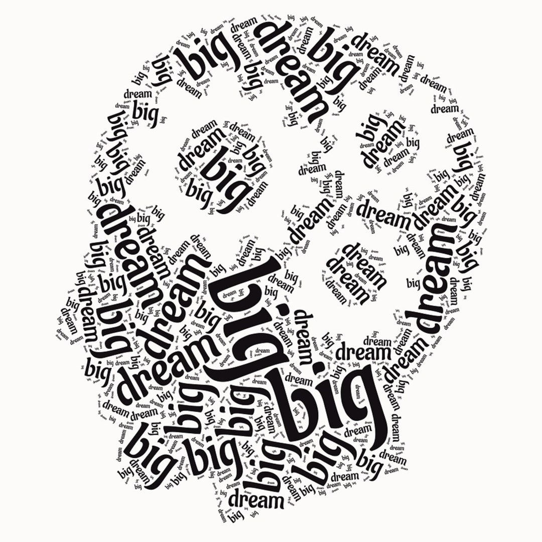 Dream Big SVG: Quote Word Art, Human Head Design (digital Download) - Etsy