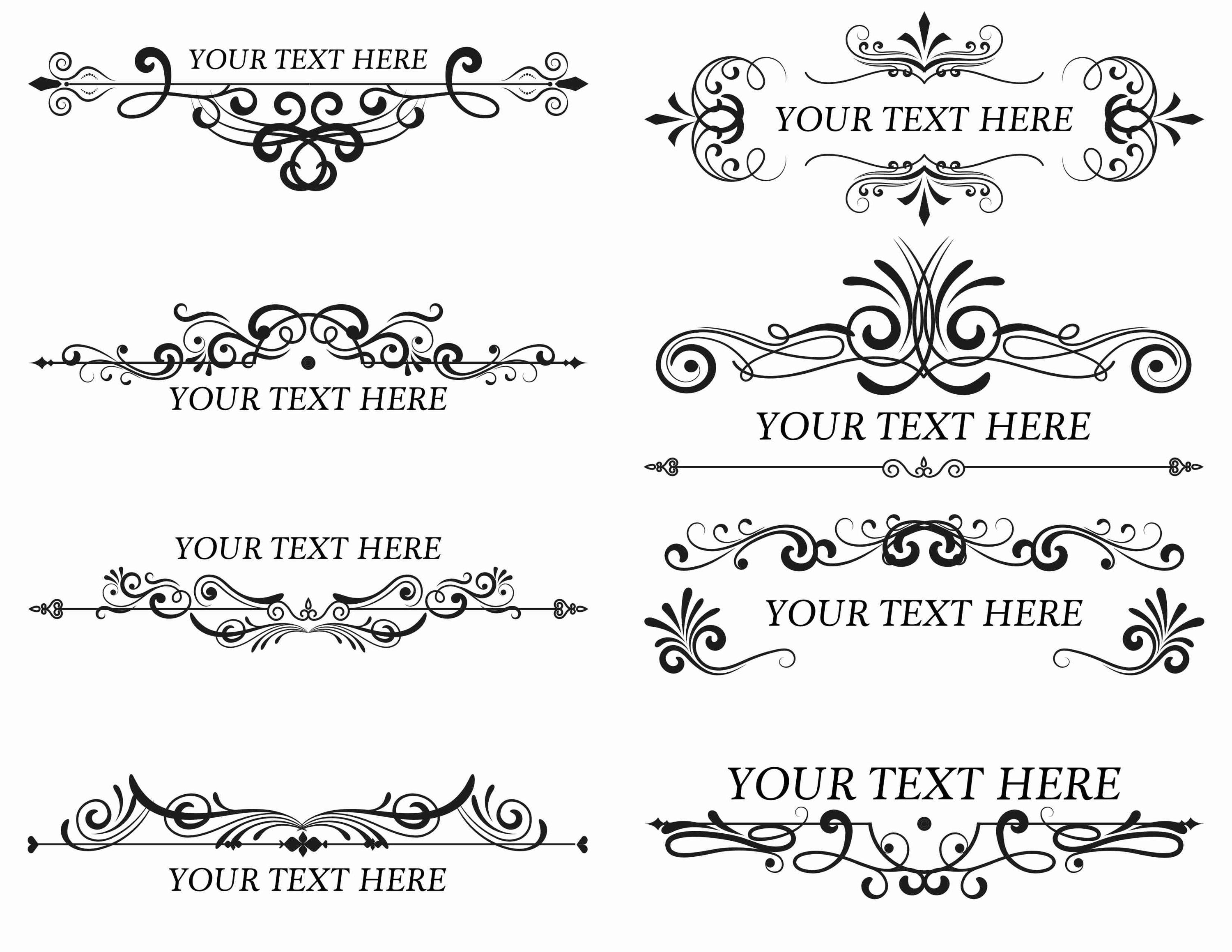 Vintage Ornament Frames SVG: Classical Text Frames (instant Download ...