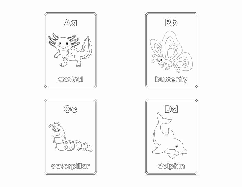 Alphabet Coloring Pages: A-Z Printable Preschool Activity (PDF) - Etsy