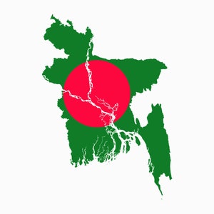 Bangladesh Map Flag SVG | Vector Graphic | Patriotic Design | Cricut ...