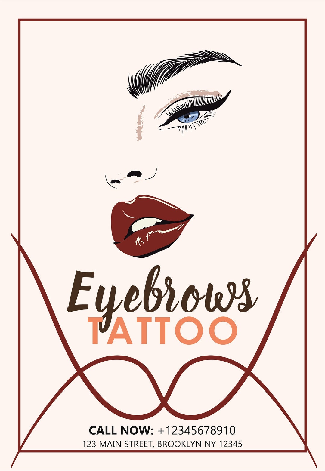 Eyebrow Tattoo Poster Template, Your Perfect Eyebrow Tattoo Poster: SVG ...