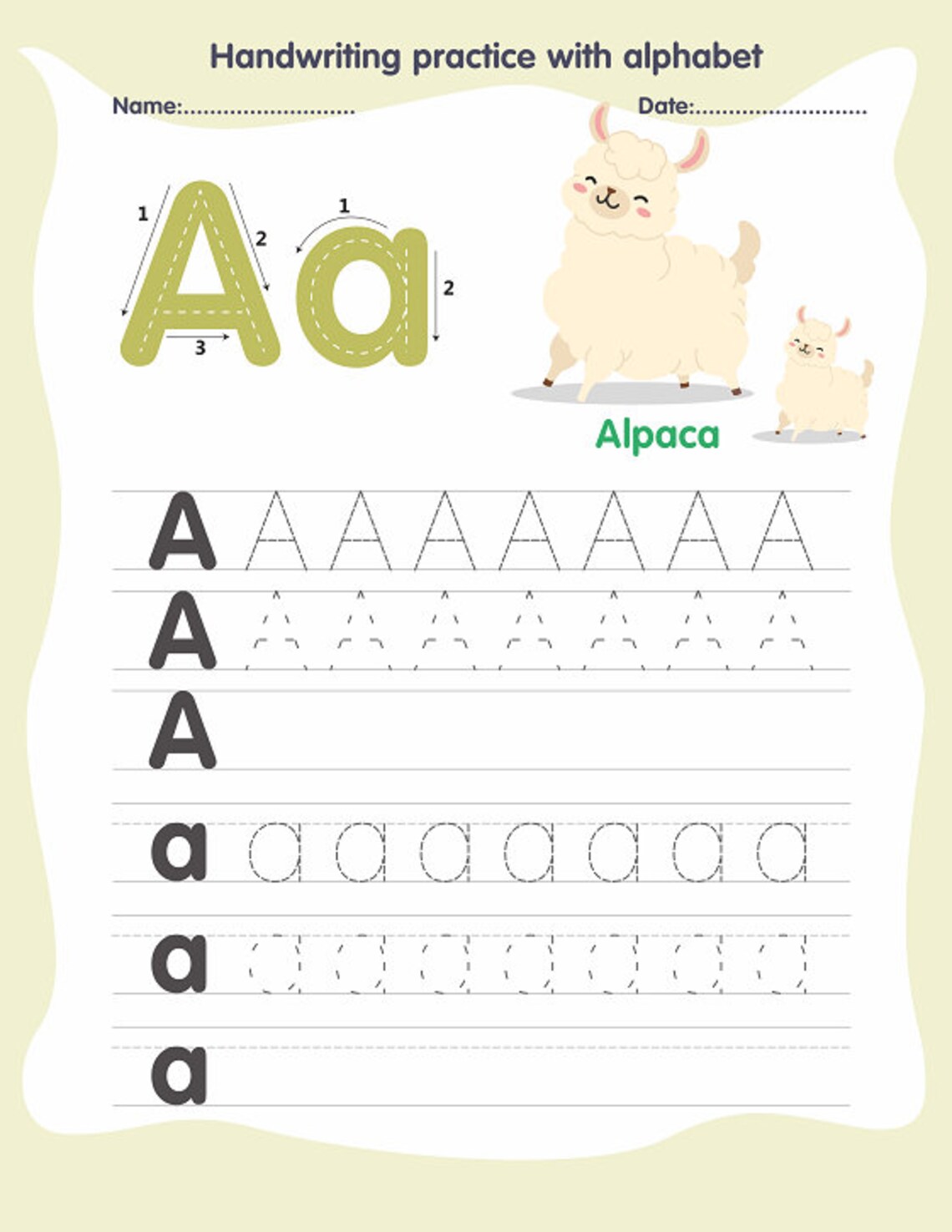 Printable Alphabet Tracing Workbook for Pre-k Kindergarten, A to Z ...