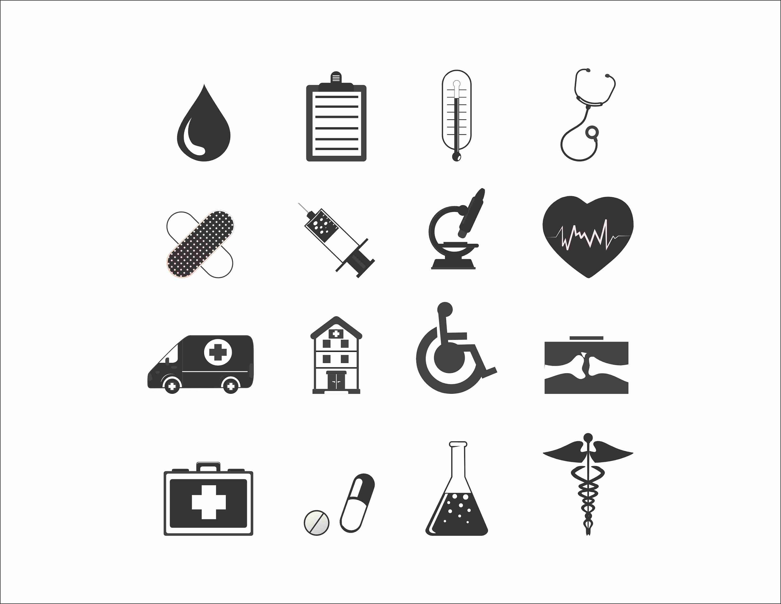 Medical Icons SVG Bundle Doctor Nurse Hospital Icons Medical Clipart ...