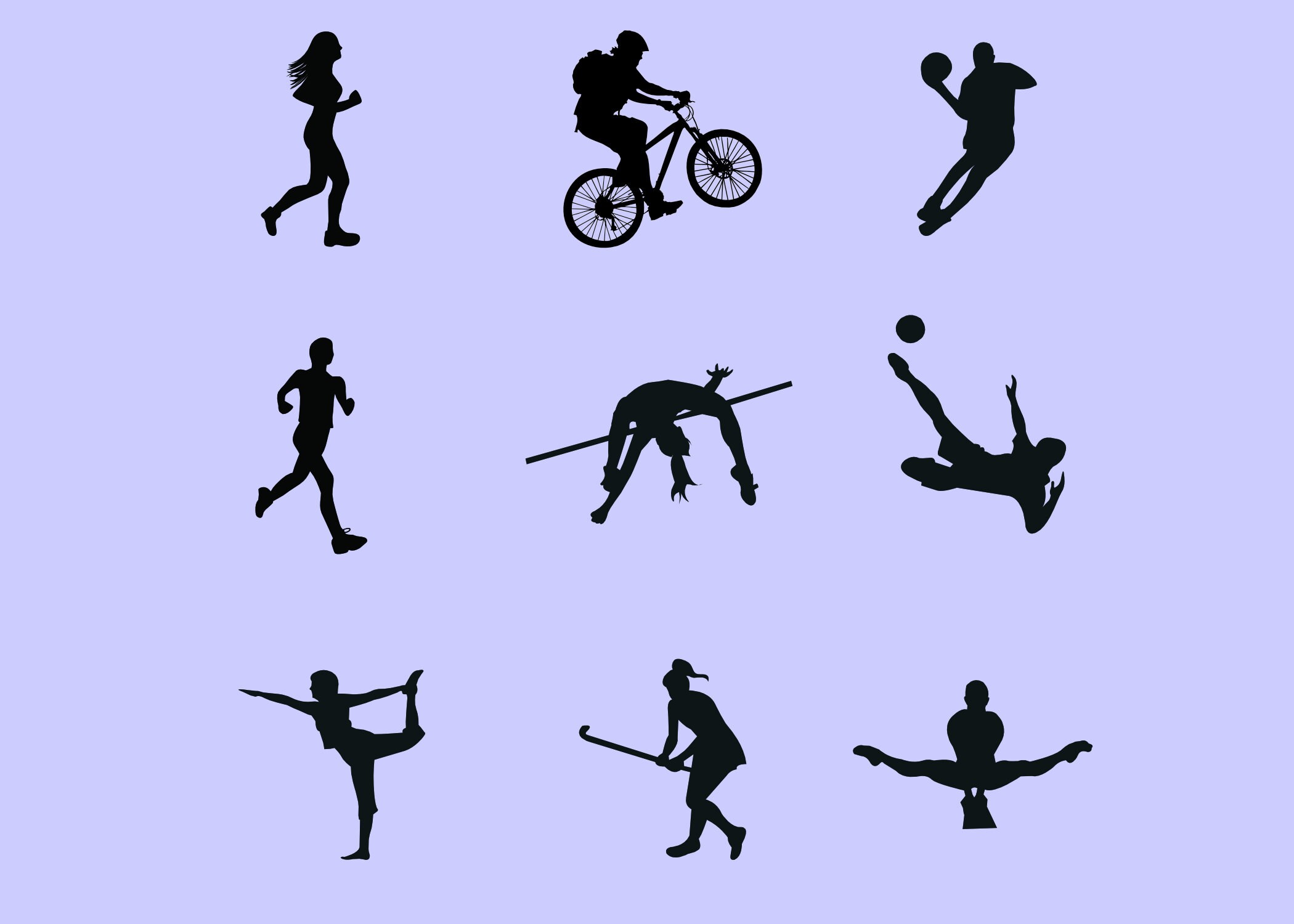 Sports Design Elements SVG Bundle: Silhouette & Cricut Cut Files ...