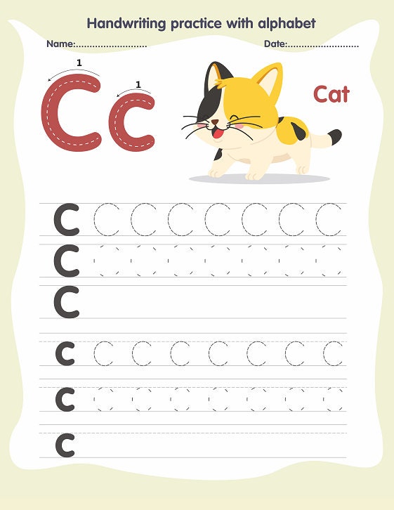 Printable Alphabet Tracing Workbook for Pre-k Kindergarten, A to Z ...