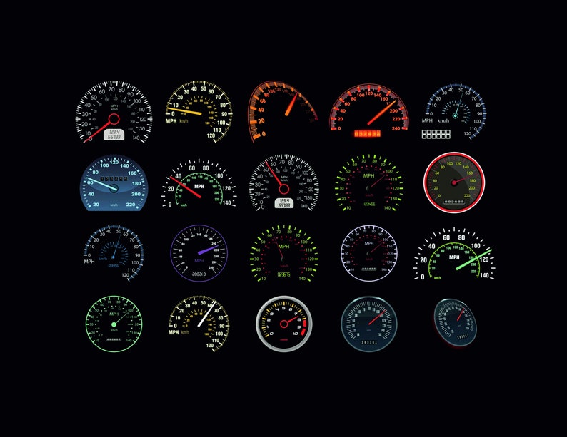 Car Speedometer SVG Bundle: Racing Gauge Cut Files (digital Download ...