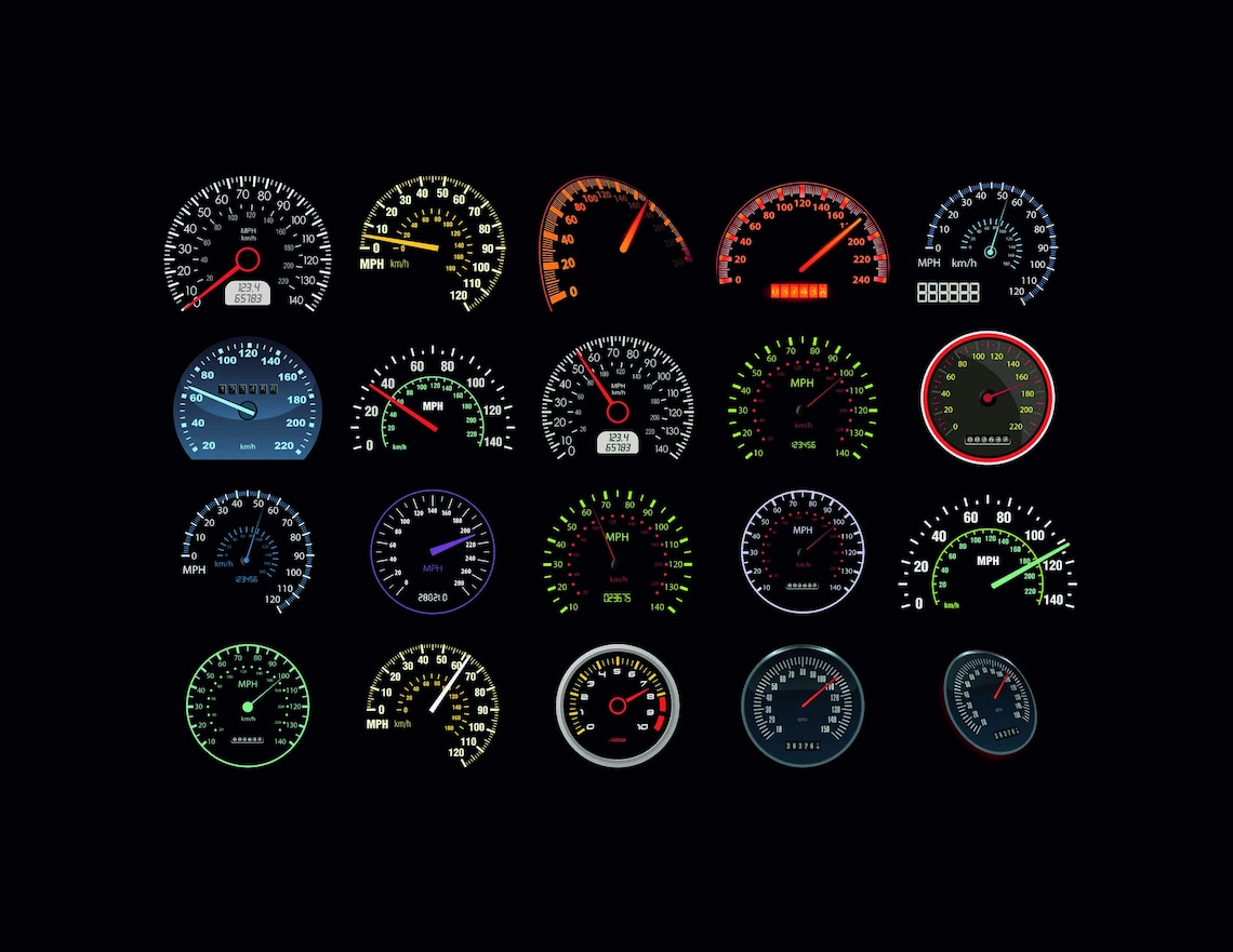 Car Speedometer SVG Bundle: Racing Gauge Cut Files (digital Download ...