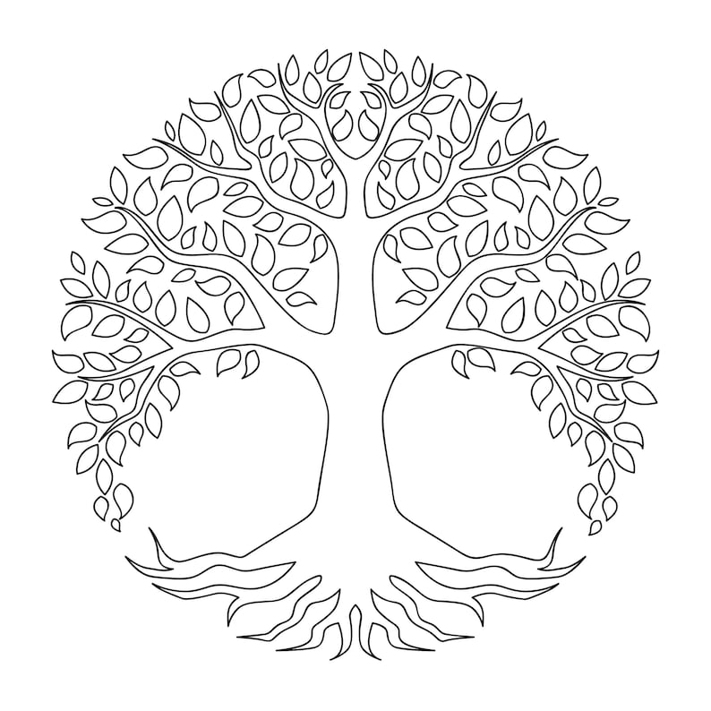 Tree of Life Outline SVG: Vector Cut Files (instant Download) - Etsy