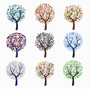 Tree SVG Bundle: 9 Colorful Tree of Life Designs (digital Download) - Etsy