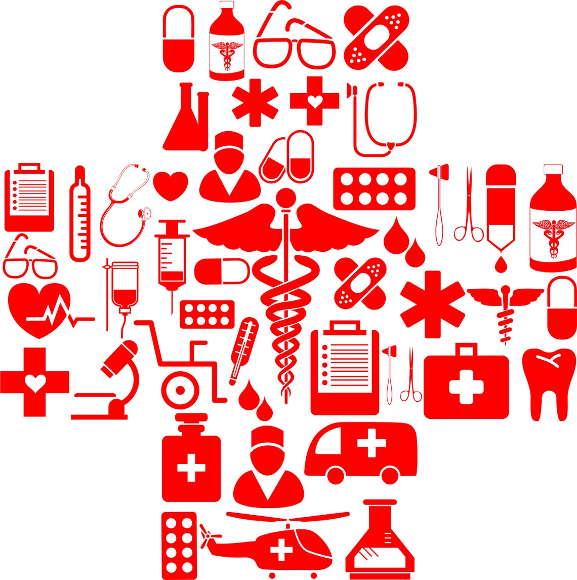 Medical SVG Clip Art Bundle: Nurse, Doctor, Hospital (digital Download ...