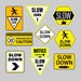 Slow Down Road Signs SVG Bundle 8 Traffic Sign Vectors Craft & DIY ...