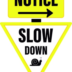 Slow Down Road Signs SVG Bundle | 8 Traffic Sign Vectors | Craft & DIY ...