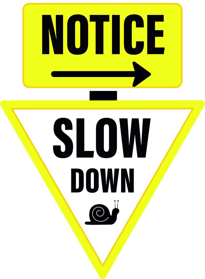 Slow Down Road Signs SVG Bundle 8 Traffic Sign Vectors Craft & DIY ...